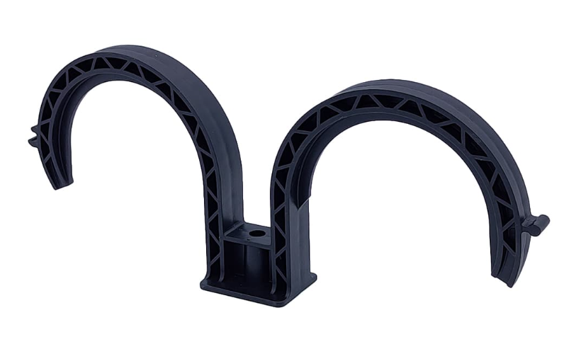 Úchyty pre montáž FLEX potrubia 2xØ75mm, čierne | arvent.sk